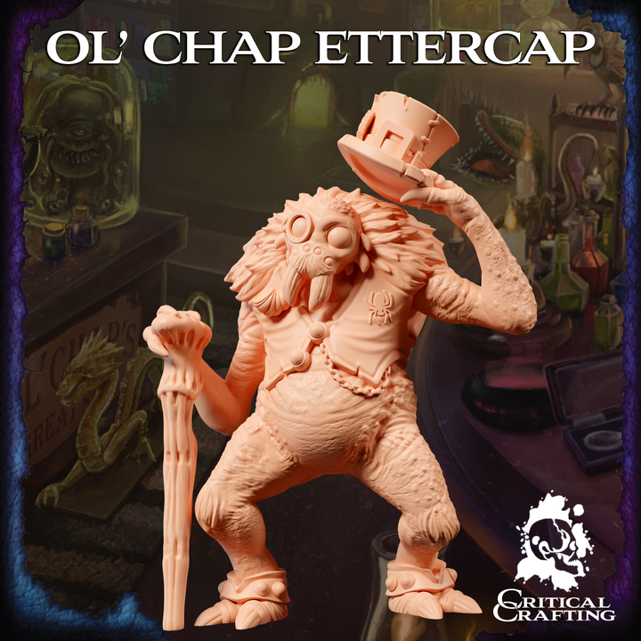 3D Printable Ol' Chap Ettercap by Dillon Olney
